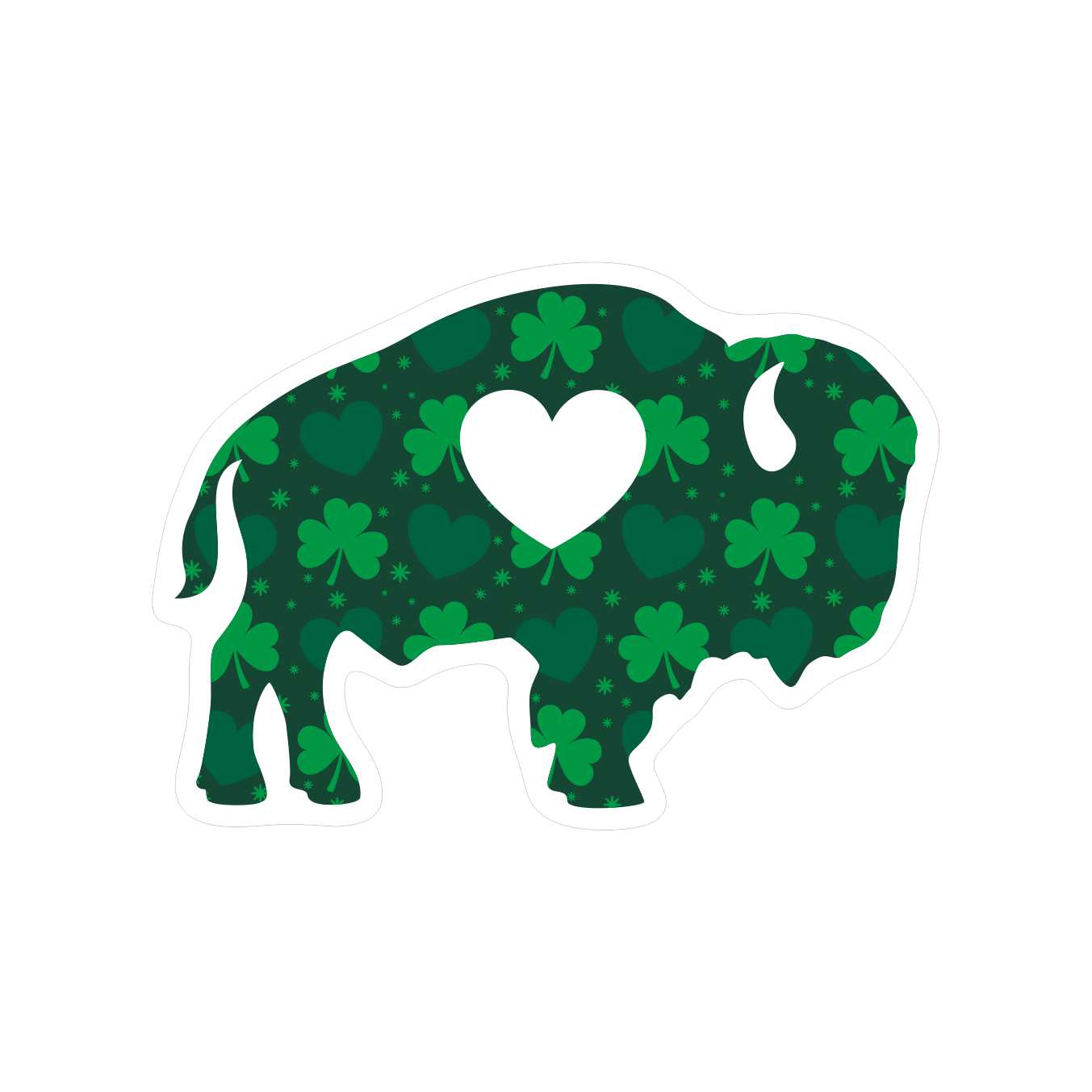 Die Cut Clover Buffalo Sticker & Magnet – Buffalove Apparel