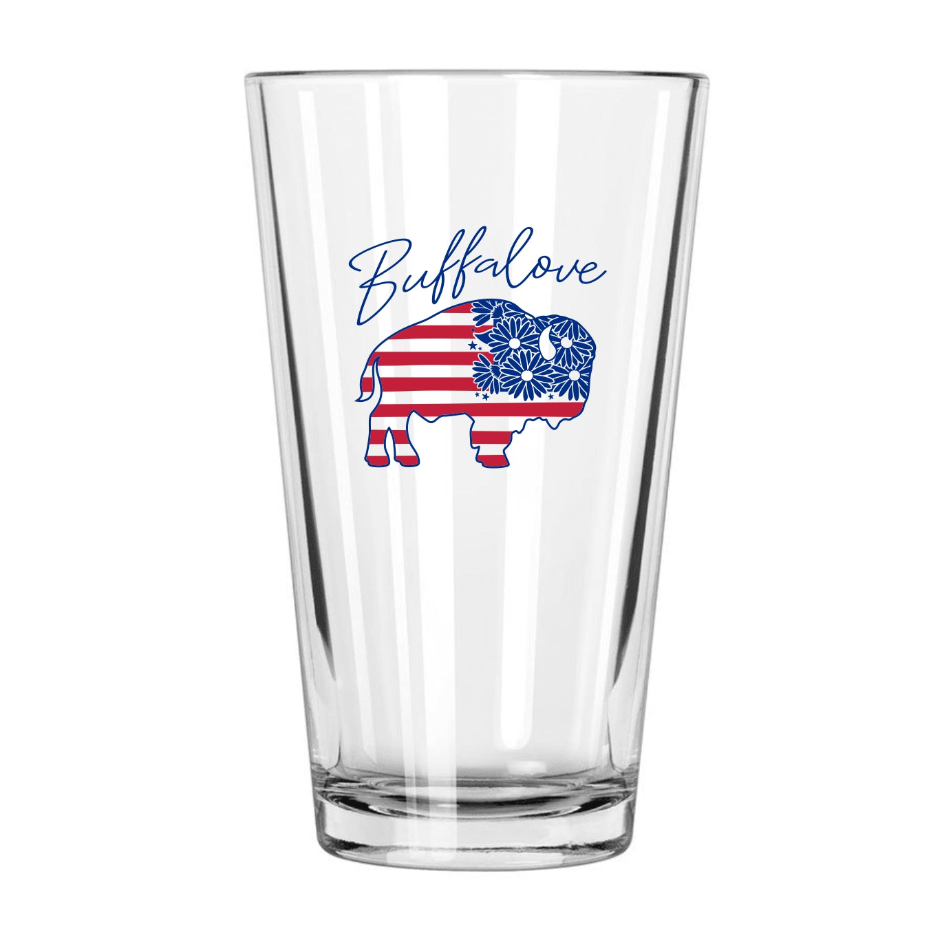 Floral Pint Glass – Buffalove Apparel